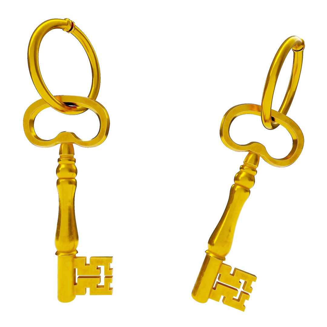 3D Vintage Door Key 3d Model - TurboSquid 1977091