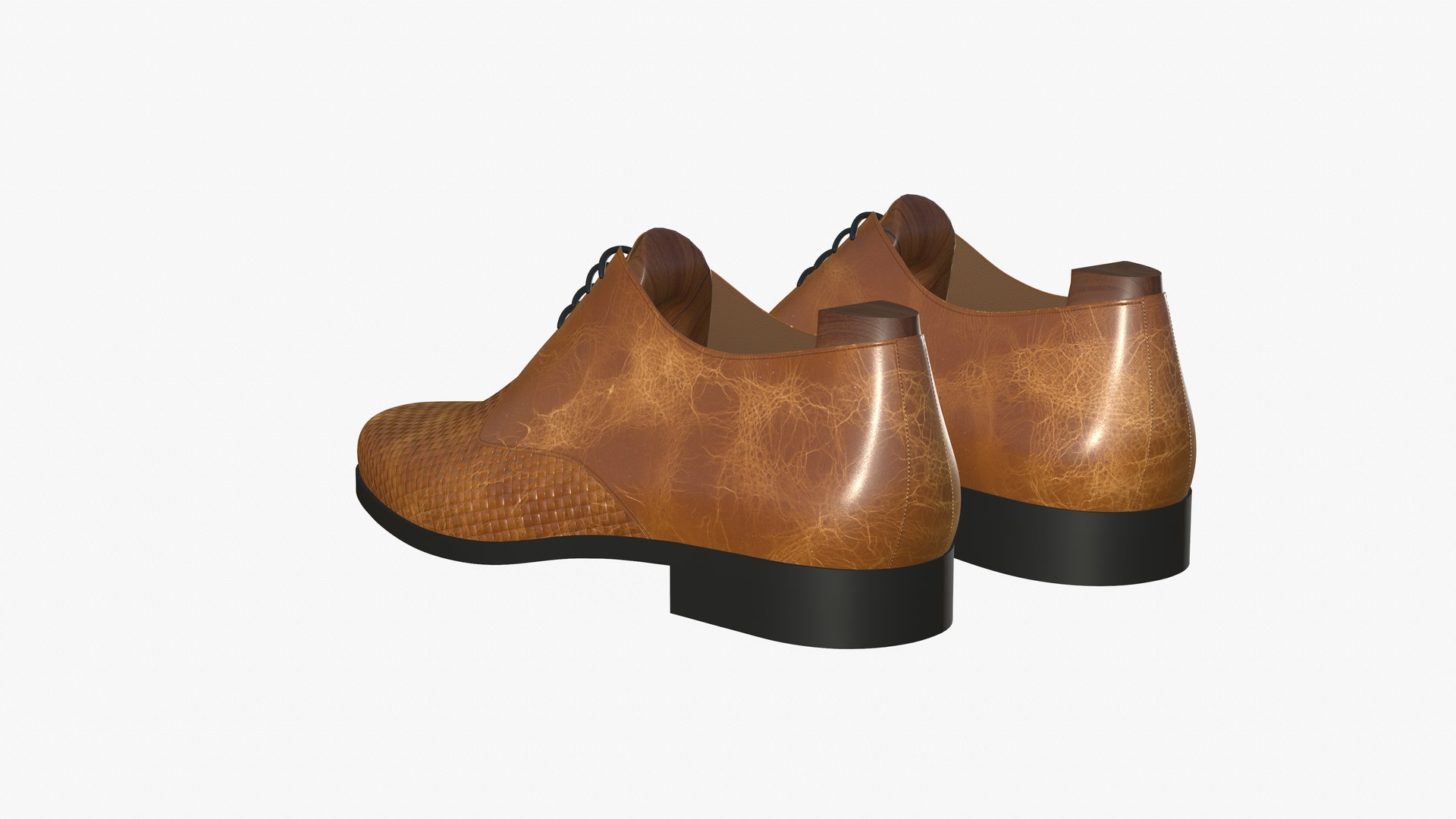 Realistic Leather Shoes Yellow Model - TurboSquid 1932420