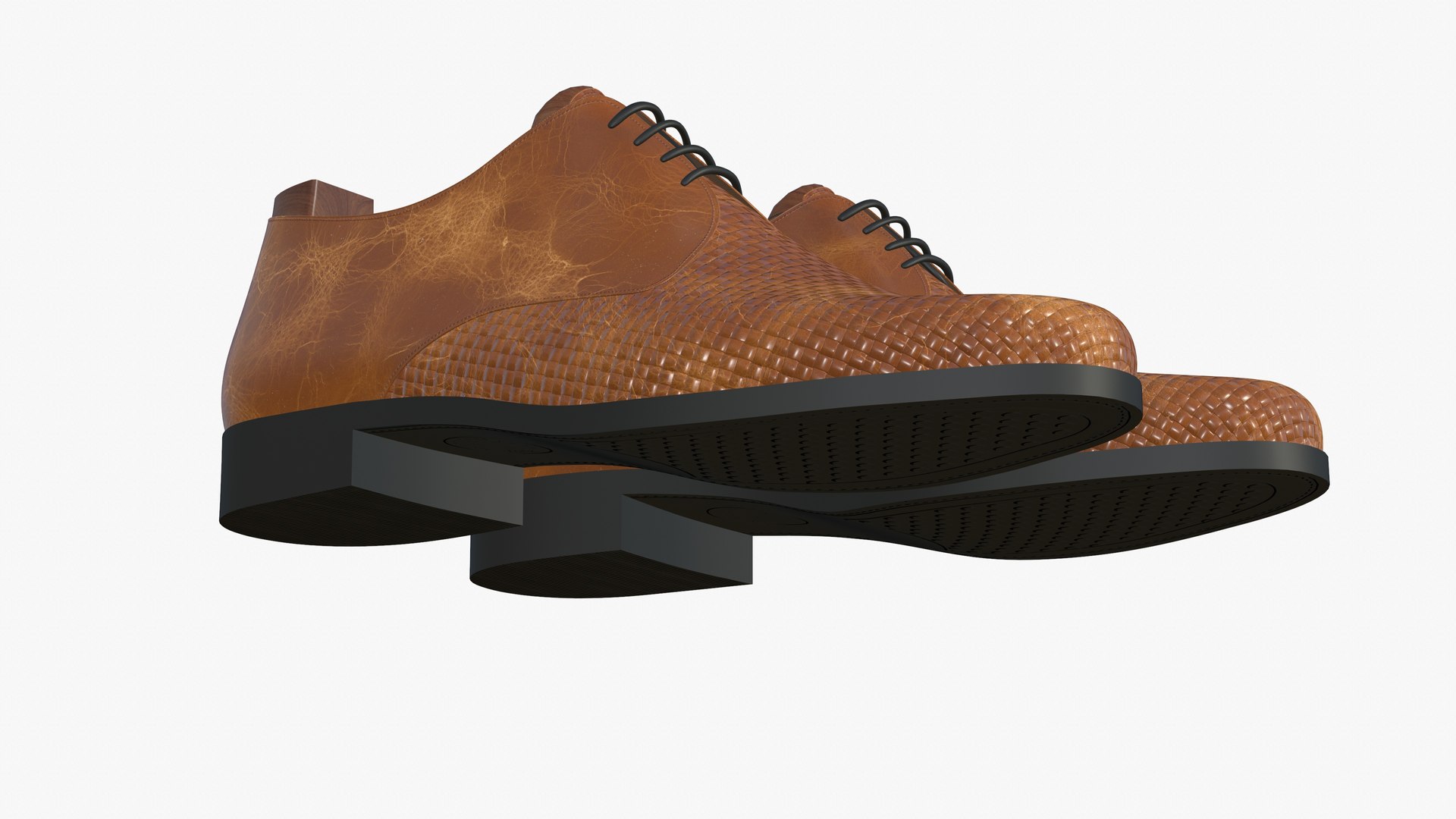 Realistic Leather Shoes Yellow Model - TurboSquid 1932420