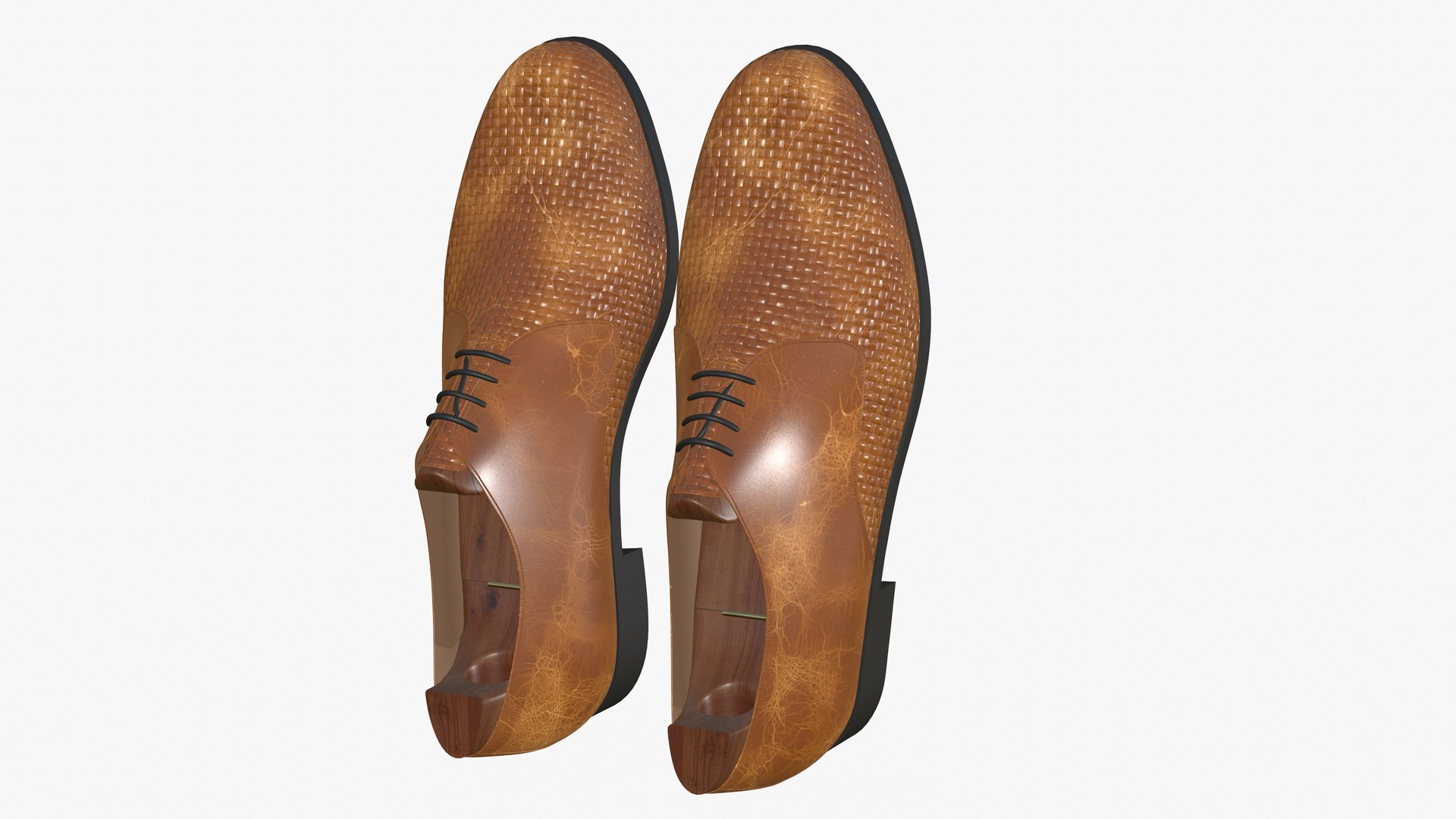 Realistic Leather Shoes Yellow model - TurboSquid 1932420