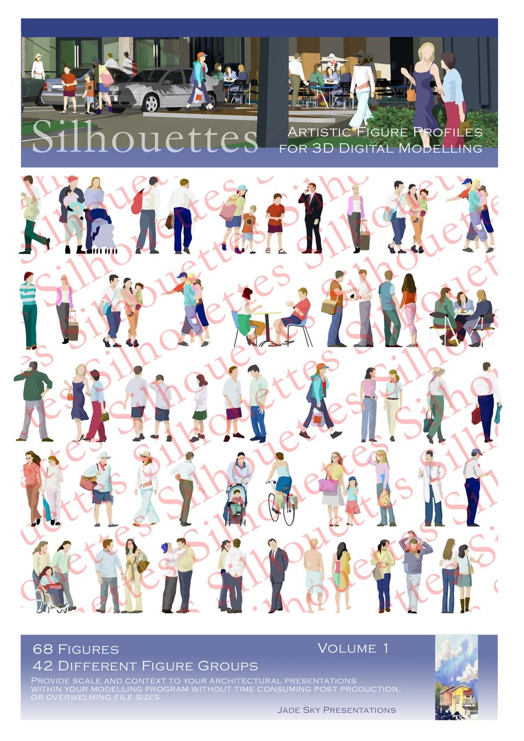 3d Silhouettes - Figure Profiles Model