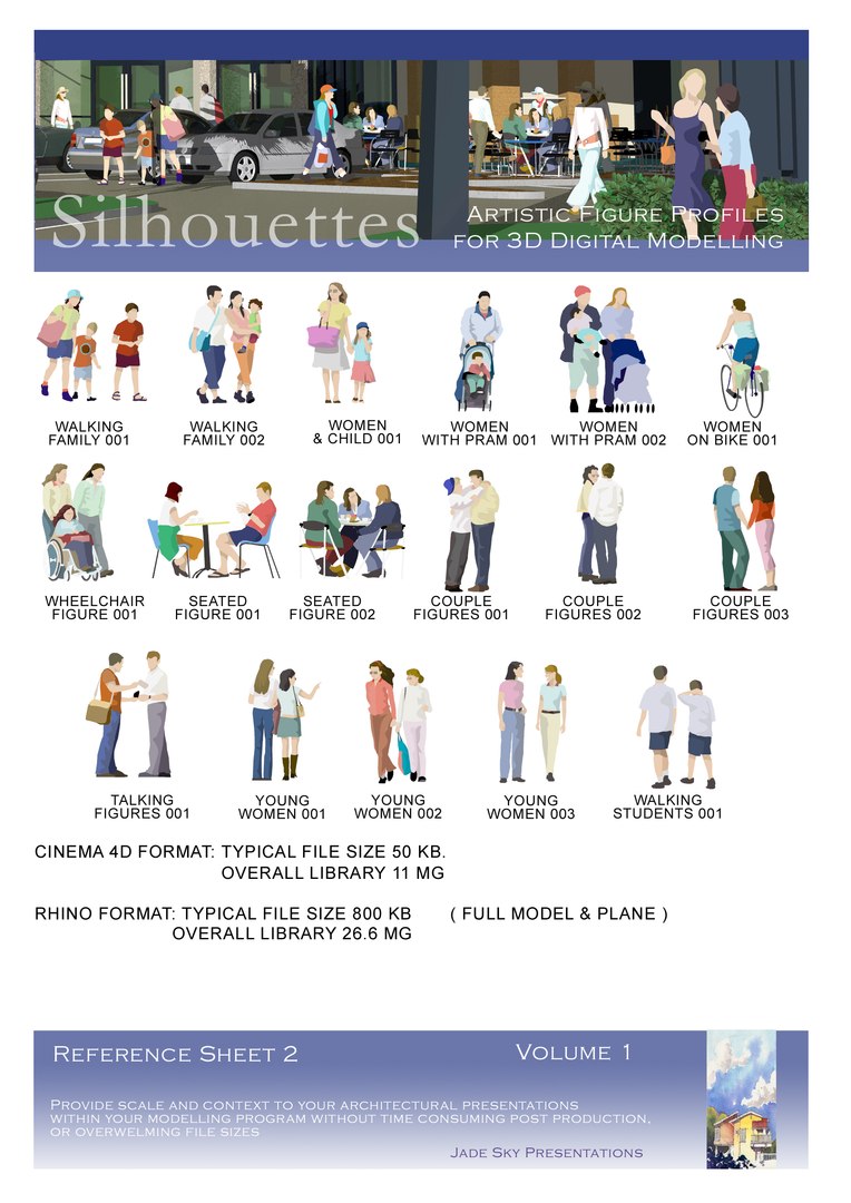 3d Silhouettes - Figure Profiles Model