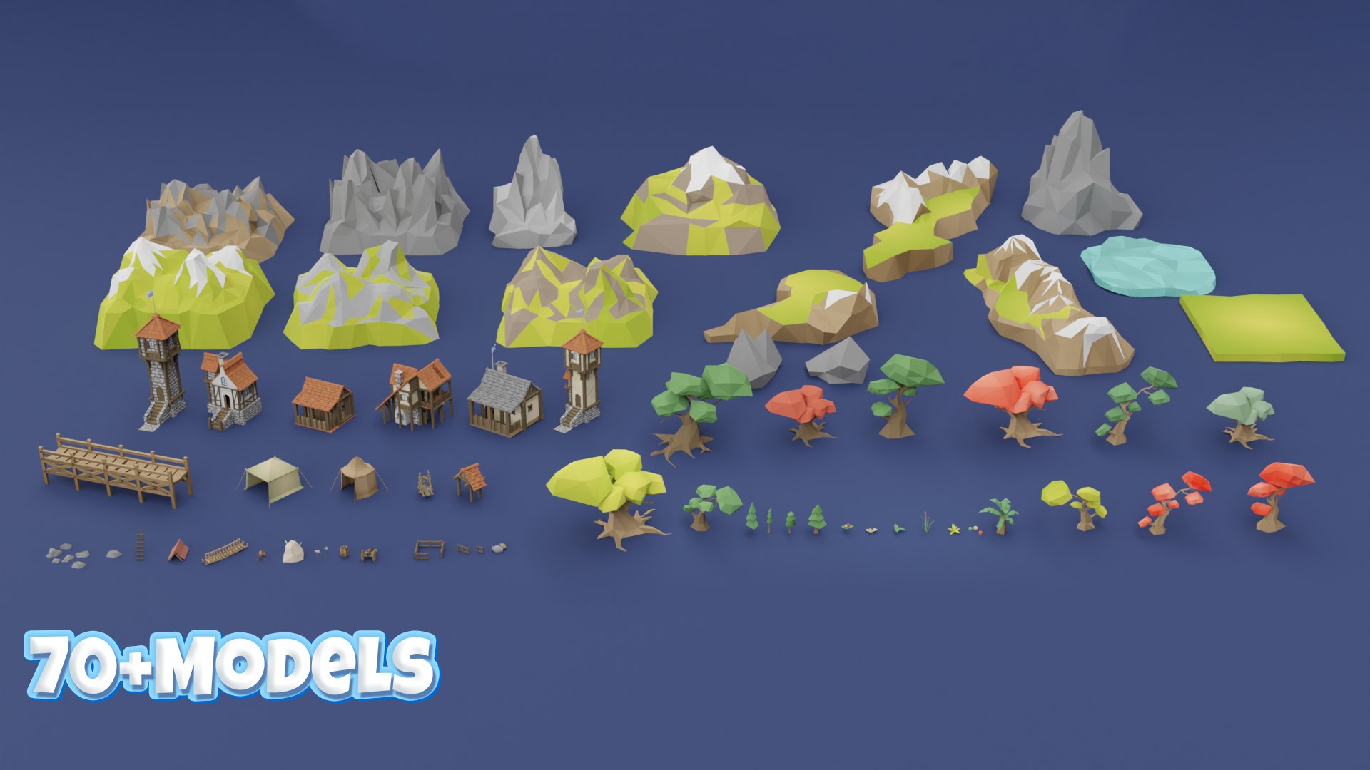 Middle Age PolyArt Environment Modular 3D - TurboSquid 2005910