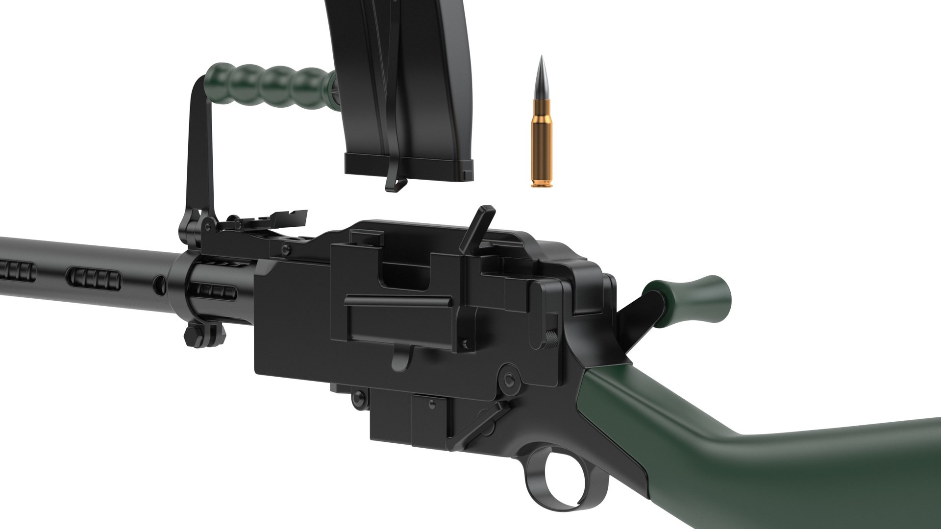 Madsen Machine Gun Model - TurboSquid 1806116