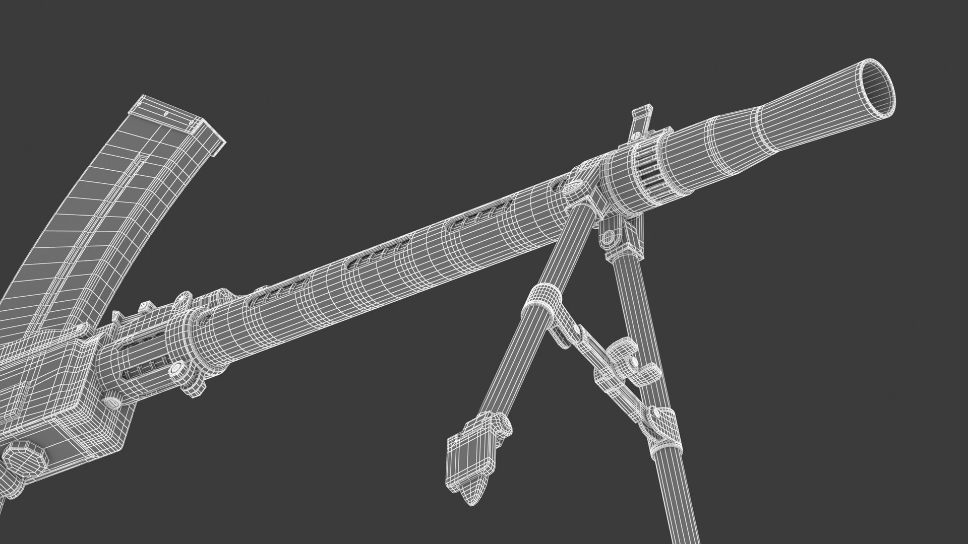 Madsen Machine Gun model - TurboSquid 1806116