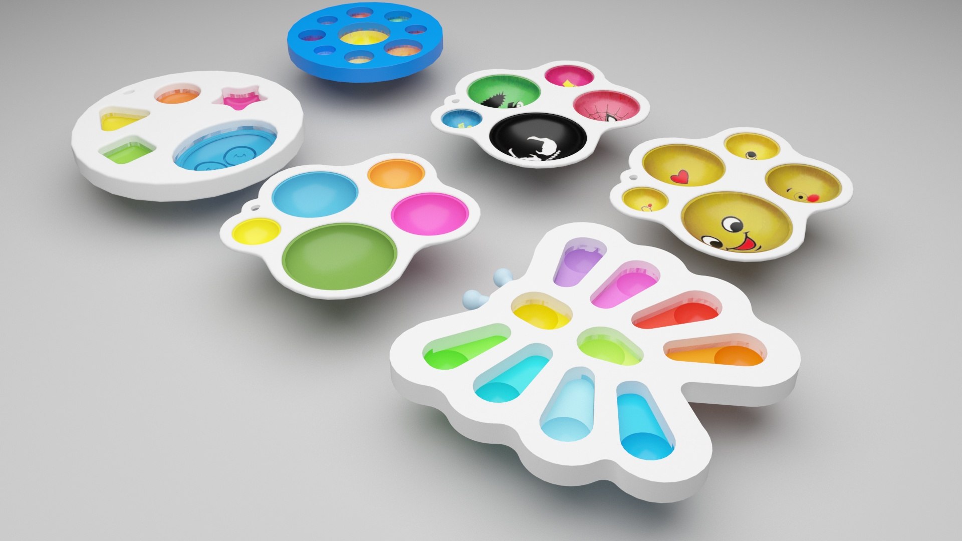 Simple Dimples Set 3D model - TurboSquid 1767840