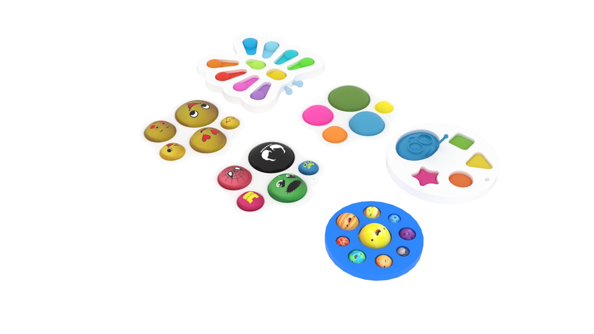 Simple Dimples Set 3D model - TurboSquid 1767840