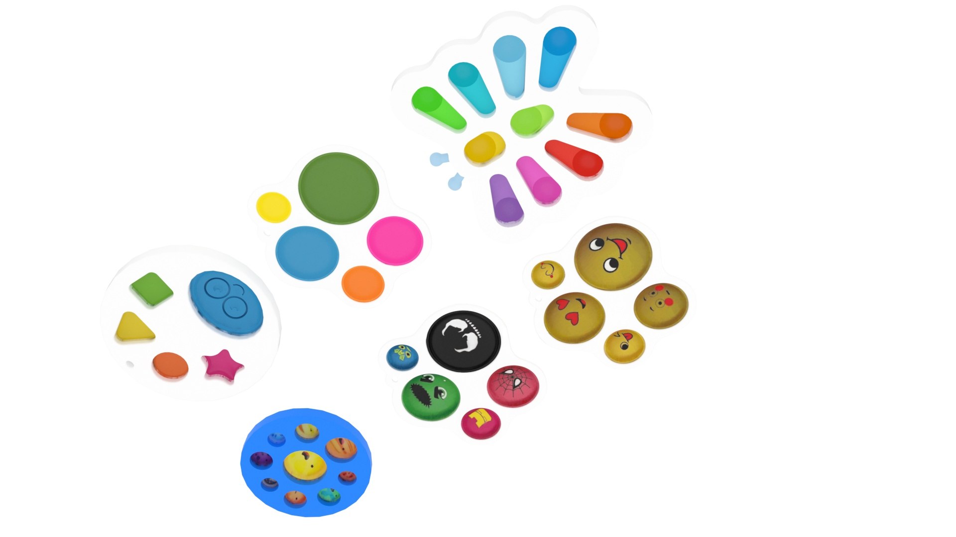 Simple Dimples Set 3D model - TurboSquid 1767840