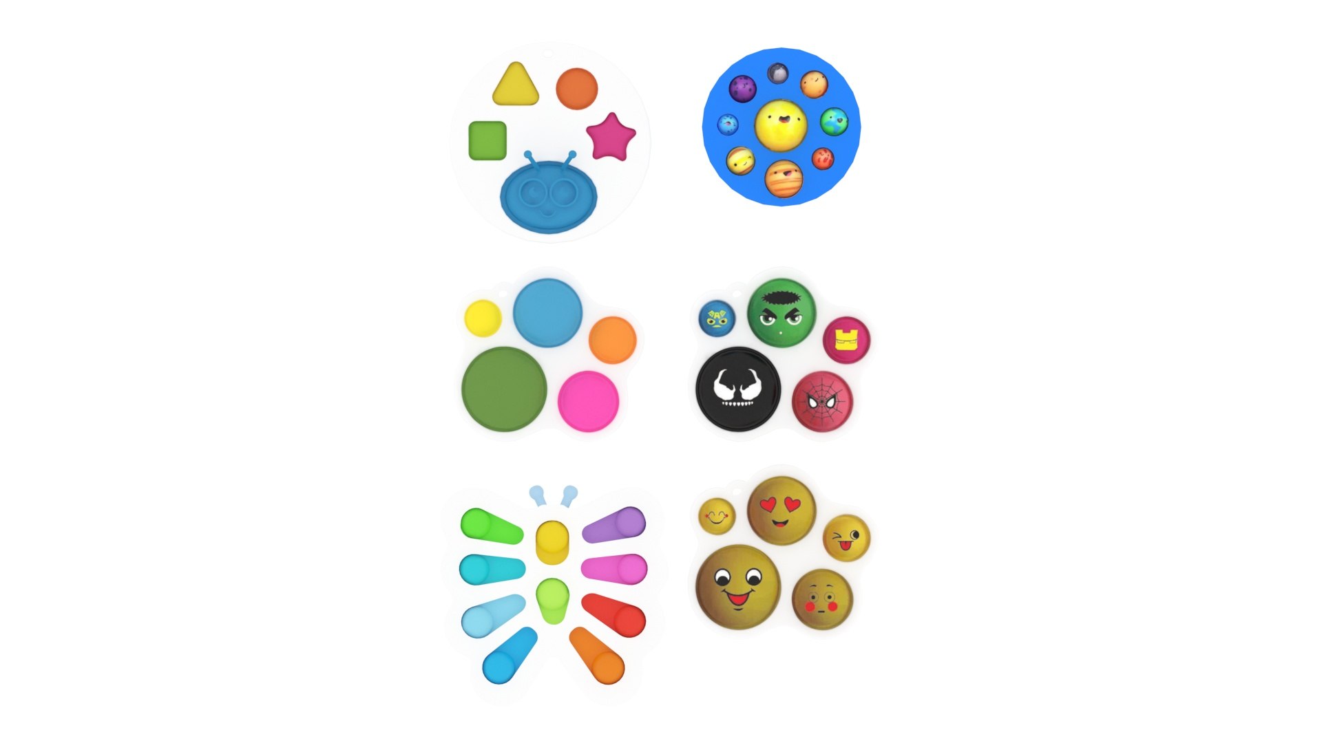 Simple Dimples Set 3D model - TurboSquid 1767840