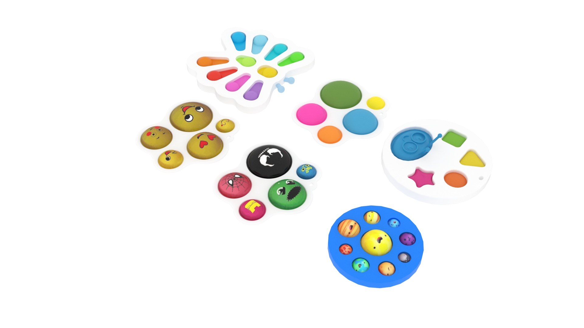 Simple Dimples Set 3D model - TurboSquid 1767840