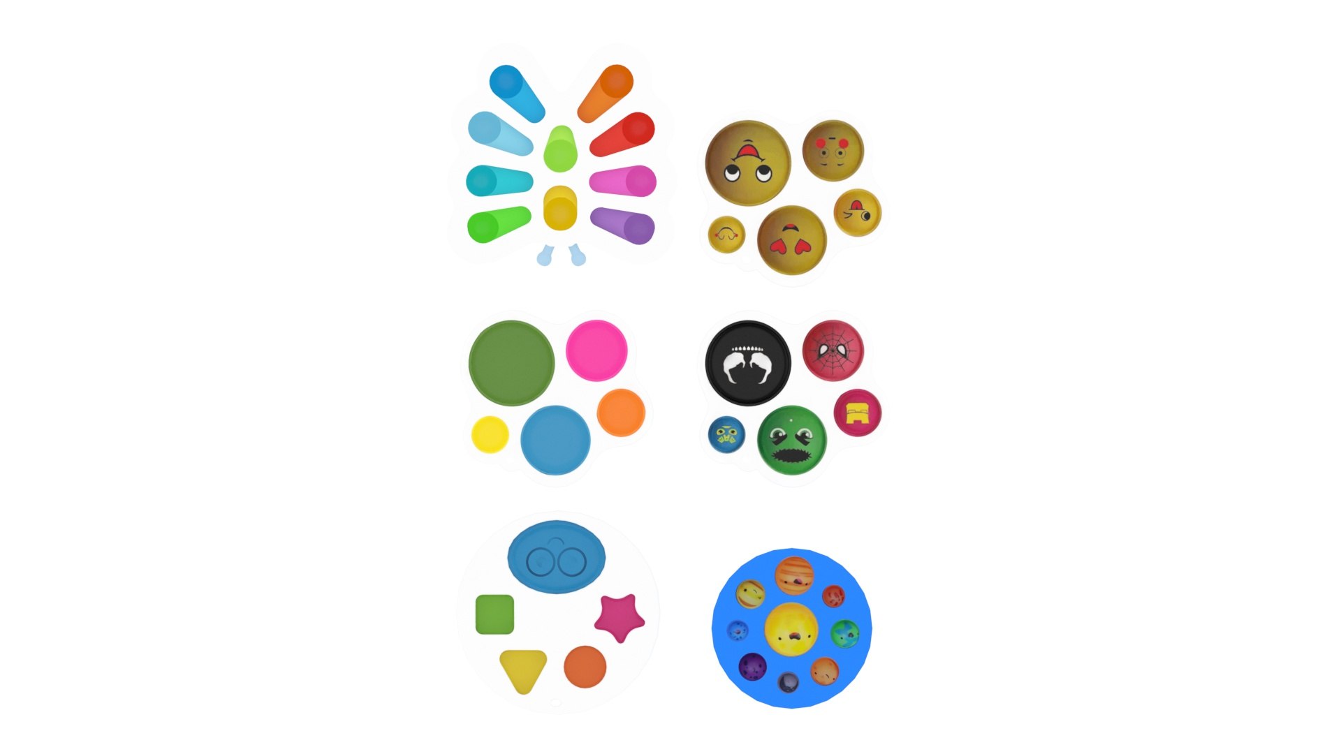 Simple Dimples Set 3D model - TurboSquid 1767840