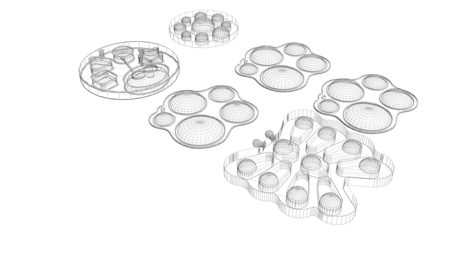 Simple Dimples Set 3D model - TurboSquid 1767840