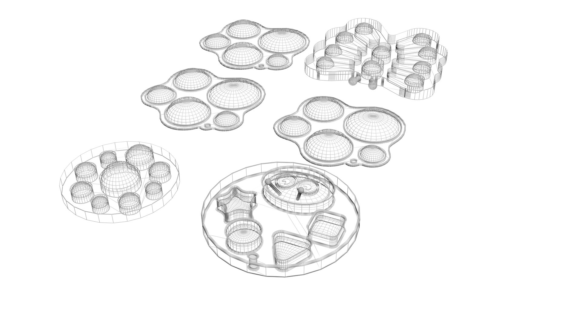 Simple Dimples Set 3D model - TurboSquid 1767840