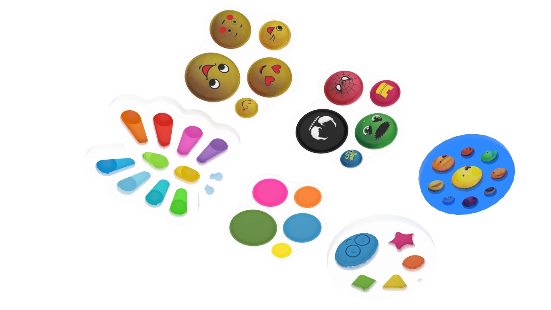 Simple Dimples Set 3D model - TurboSquid 1767840