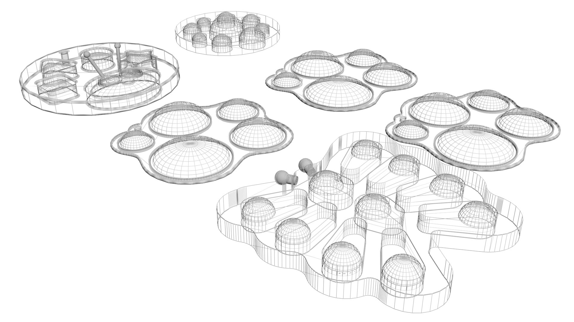 Simple Dimples Set 3D model - TurboSquid 1767840