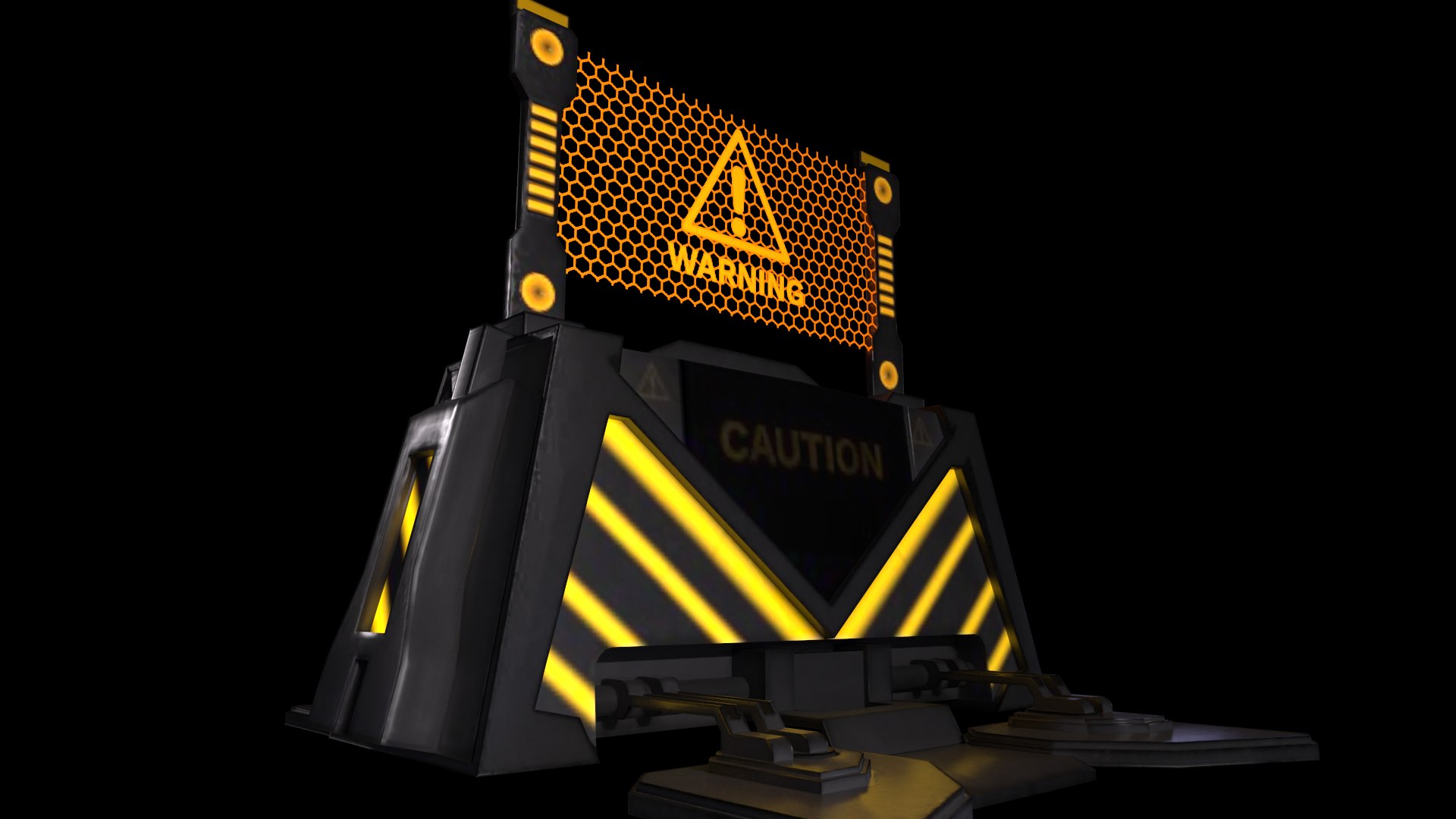 3D Sci-fi Firewall Game Ready Low Poly 3D Model Model - TurboSquid 1898059