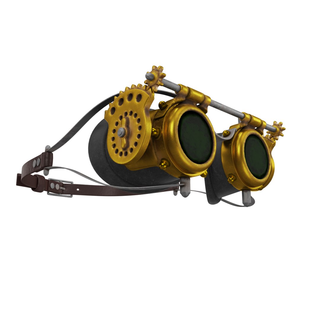 Steampunk Goggles 3D Model - TurboSquid 1490759