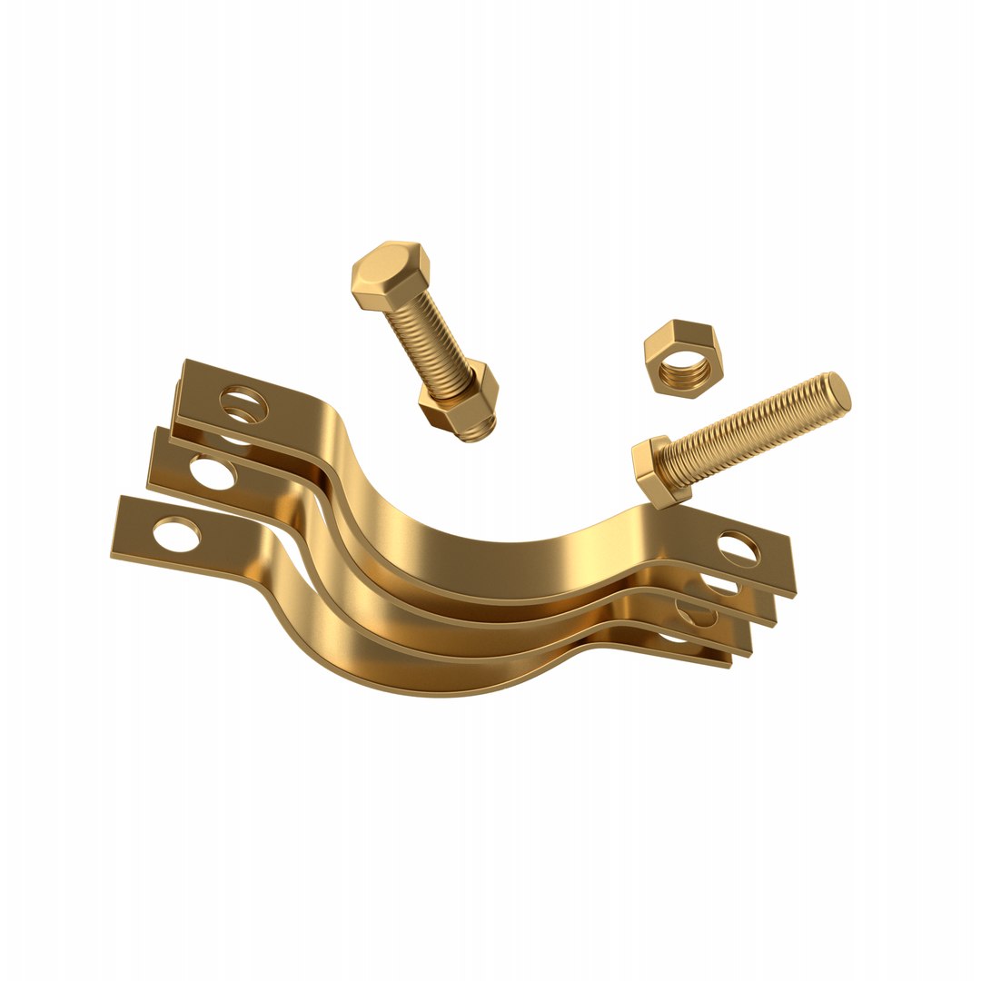 3D model Gold Pipe Clamp - TurboSquid 2150955