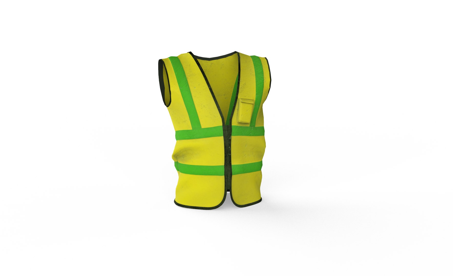 Realistic Worker Vest 002 3D - TurboSquid 2211606