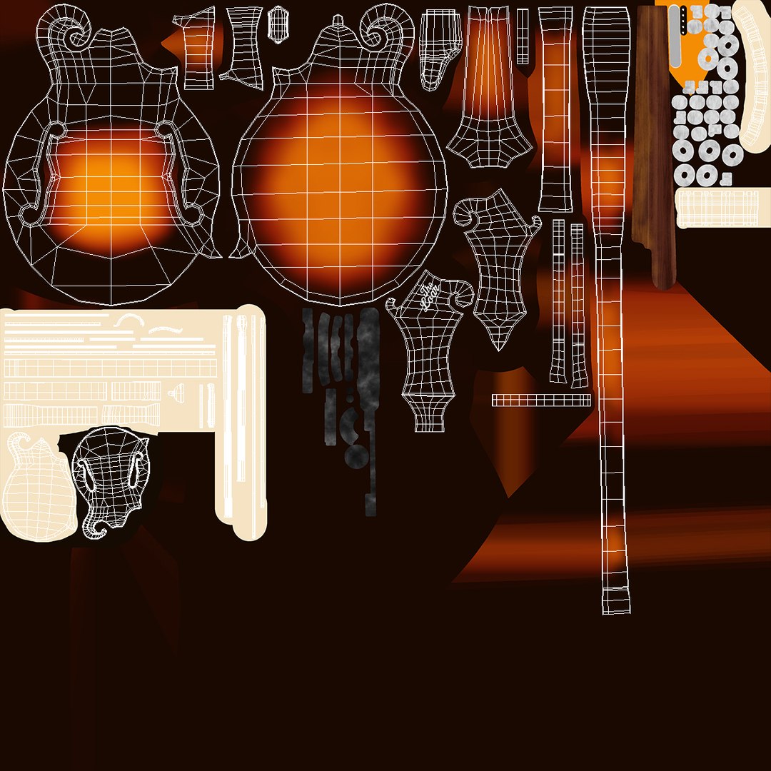 Mandolin Music Instrument Model - TurboSquid 1283895