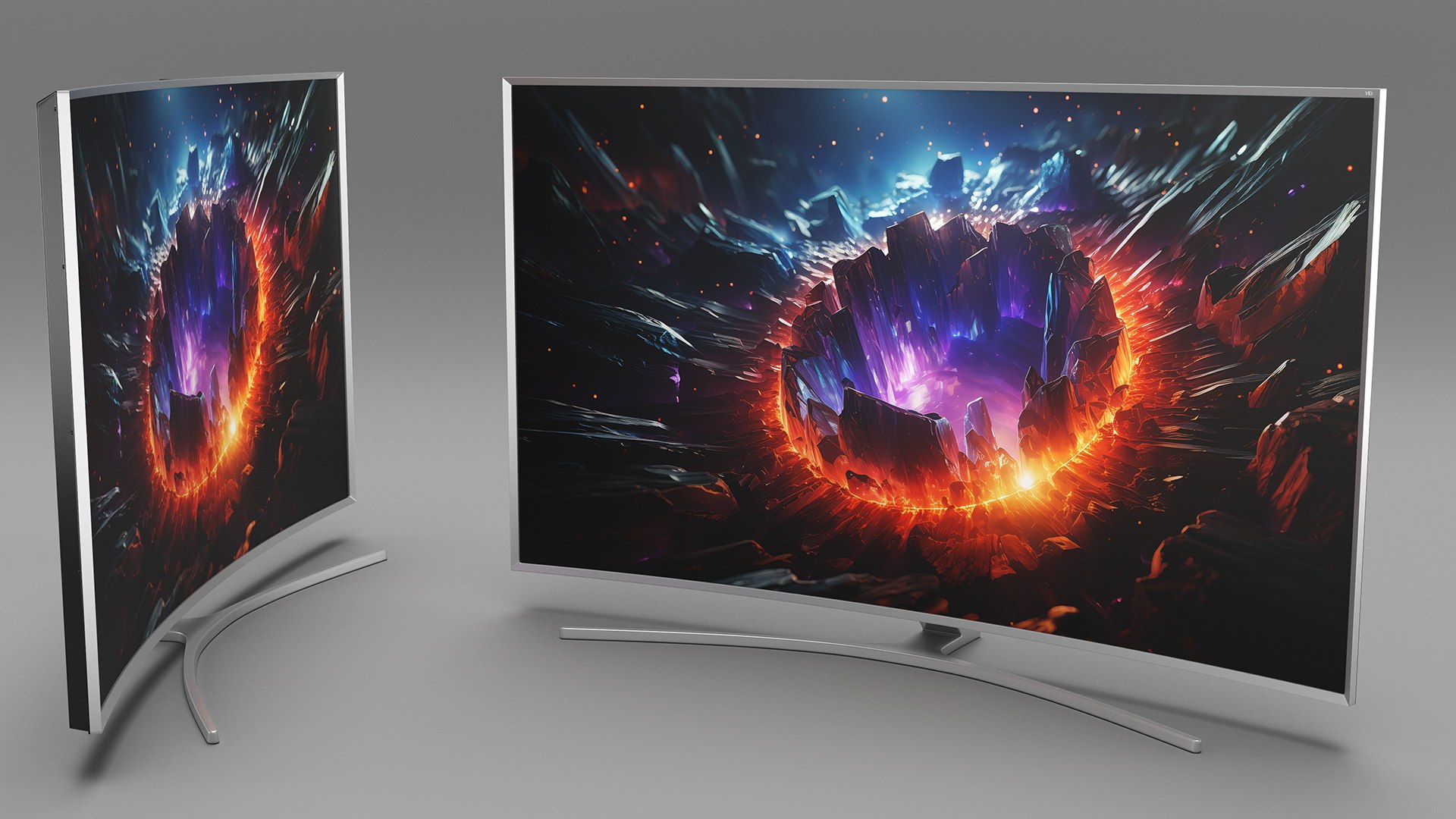 3D Curved Screen Television Model - TurboSquid 2245947