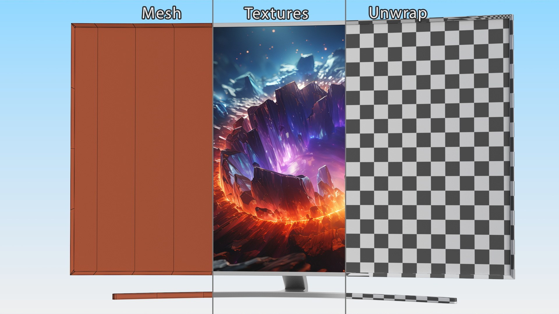 3D Curved Screen Television Model - TurboSquid 2245947