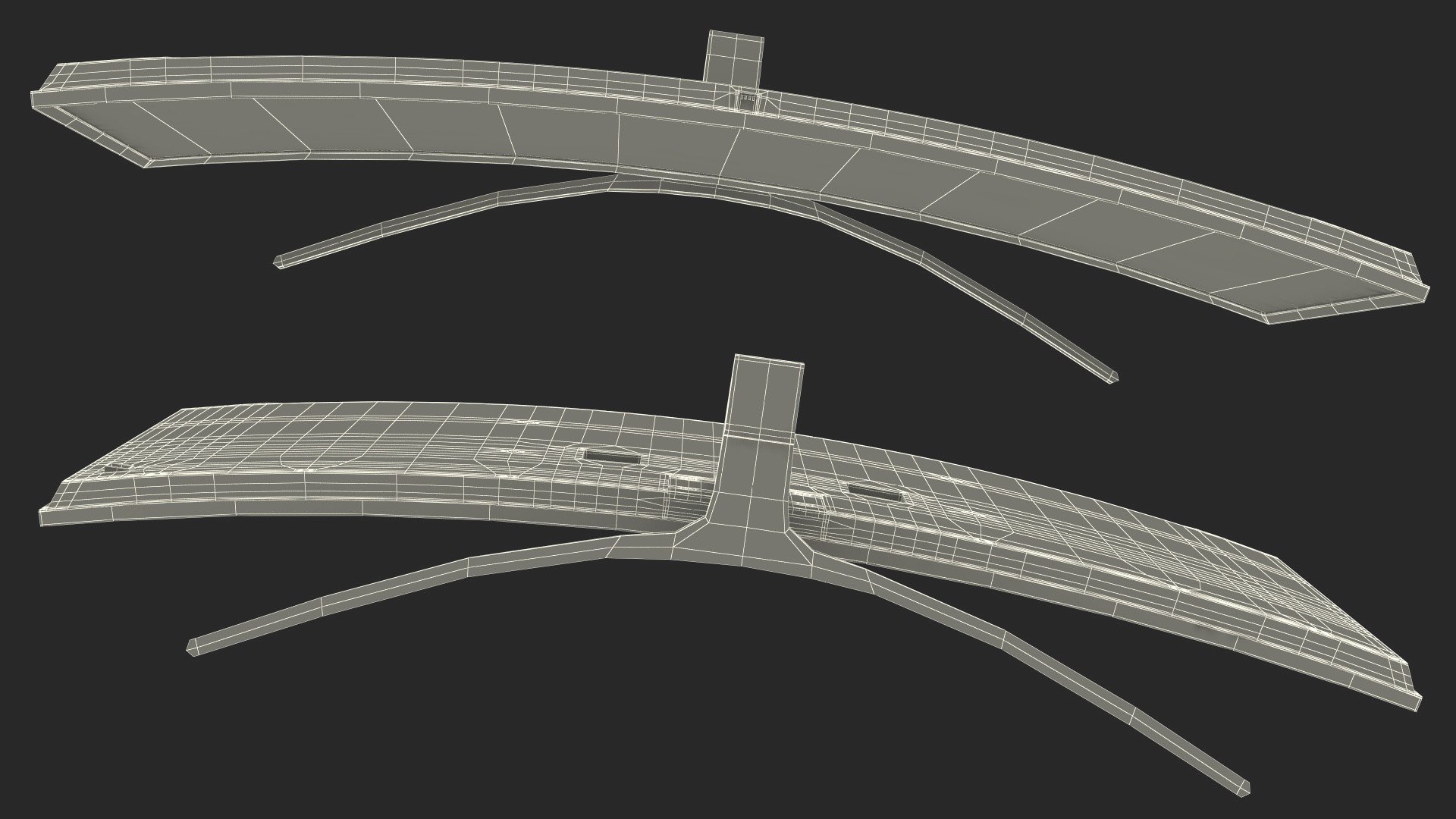 3D Curved Screen Television Model - TurboSquid 2245947