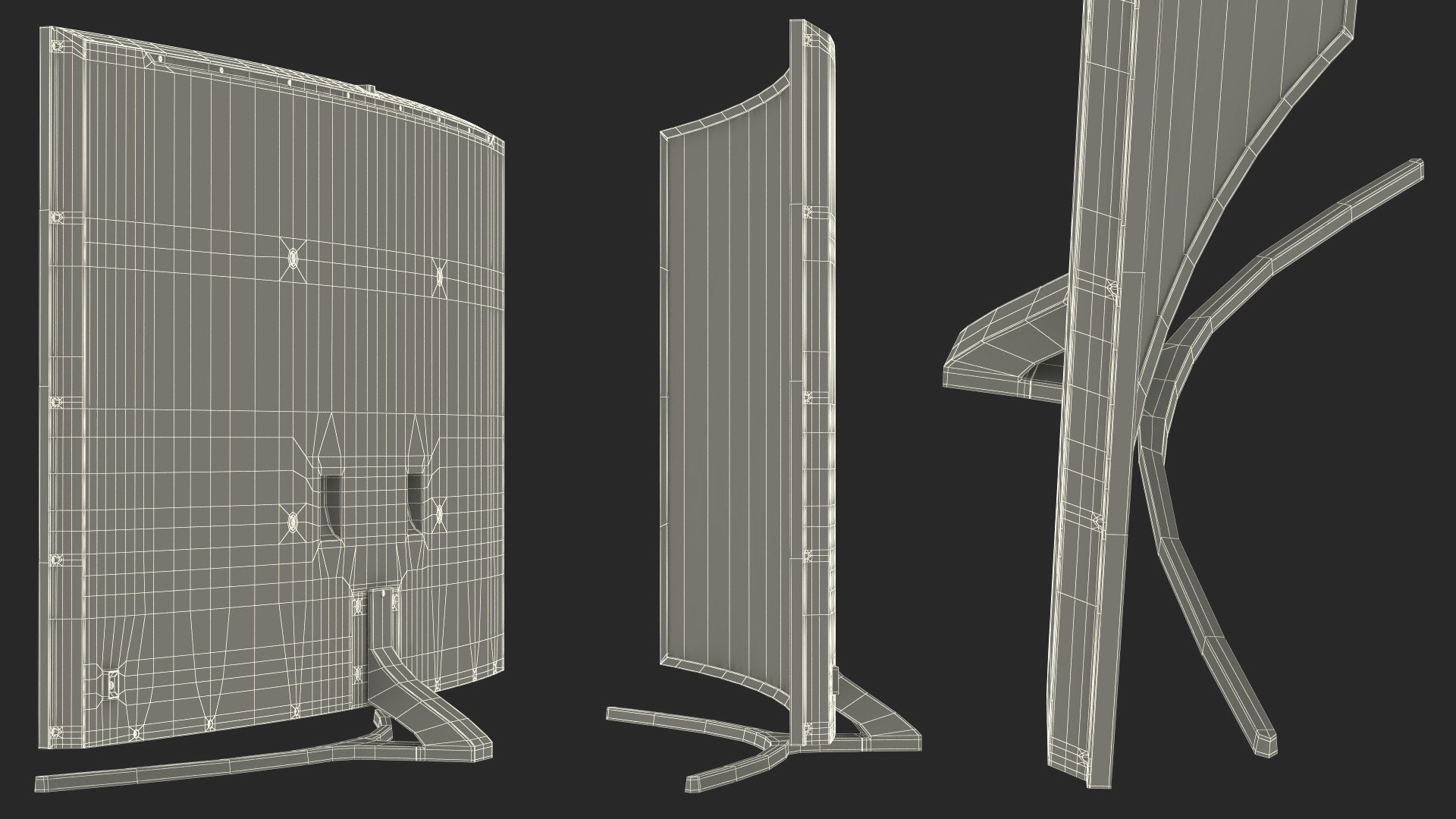 3D Curved Screen Television Model - TurboSquid 2245947