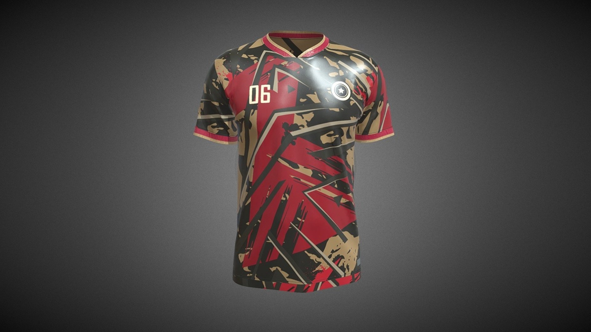 3D Soccer Jersey Player-06 V2 In Low Poly - TurboSquid 2374369