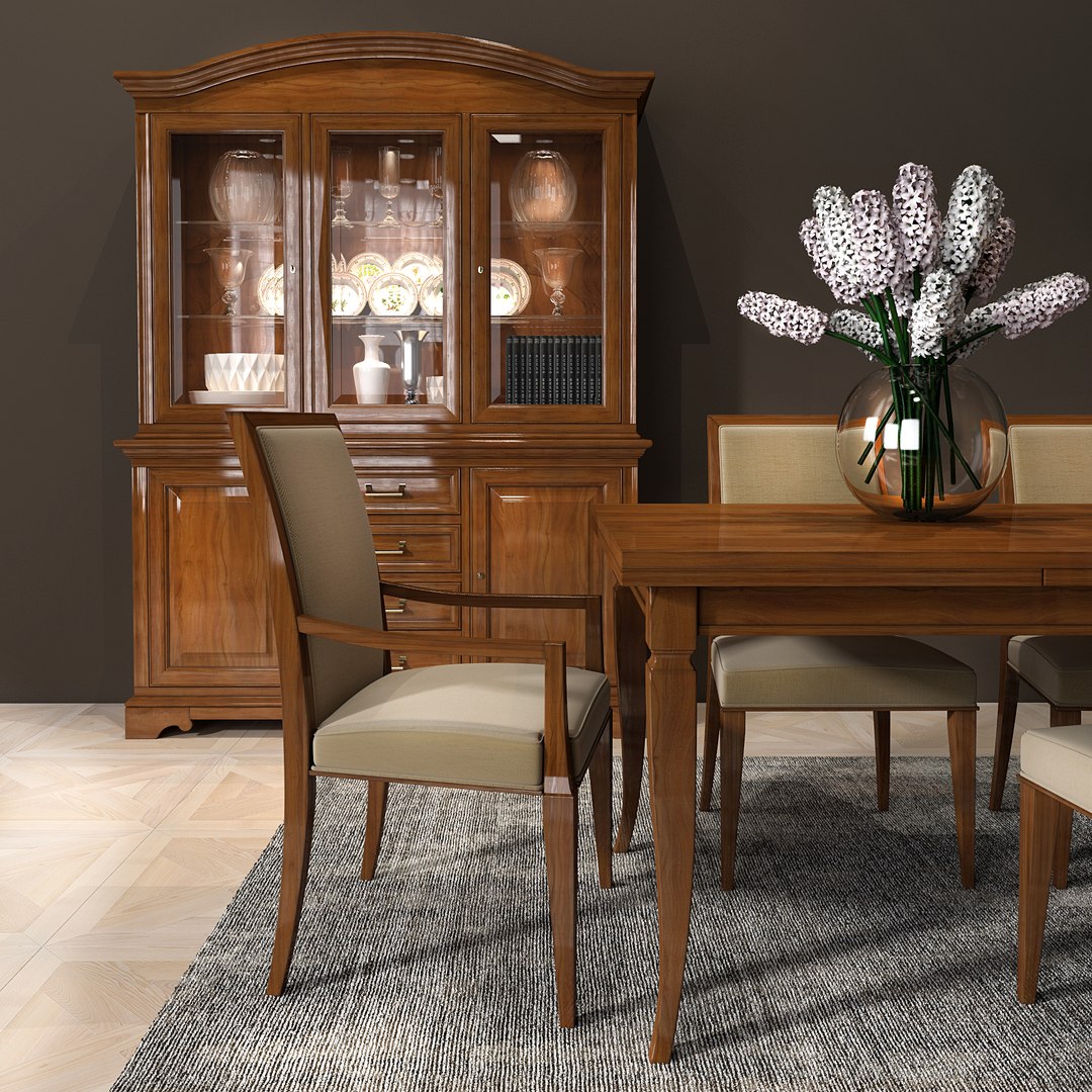 Selva Dining Room Set 3D Model - TurboSquid 1203790