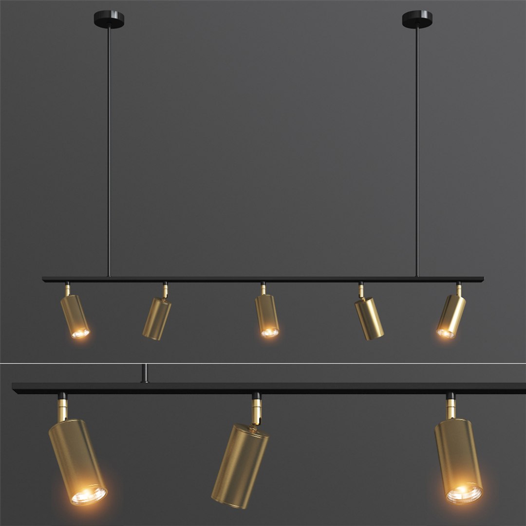 3D Lino Linear Spotlight Pendant Model - TurboSquid 1600883