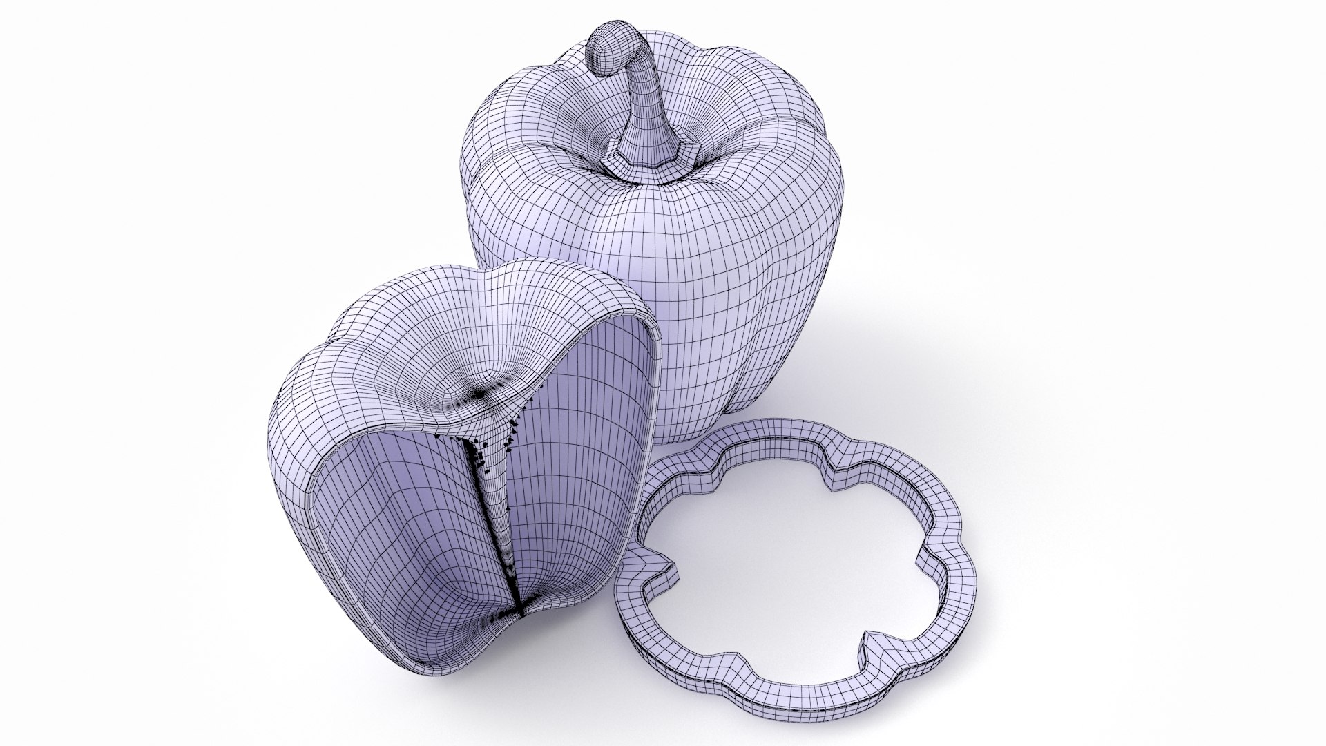 3D Model Green Bell Pepper - TurboSquid 2256440