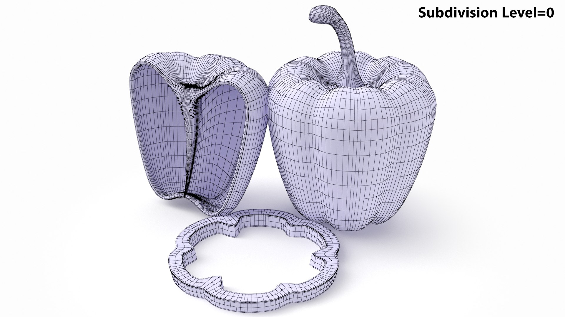 3D Model Green Bell Pepper - TurboSquid 2256440