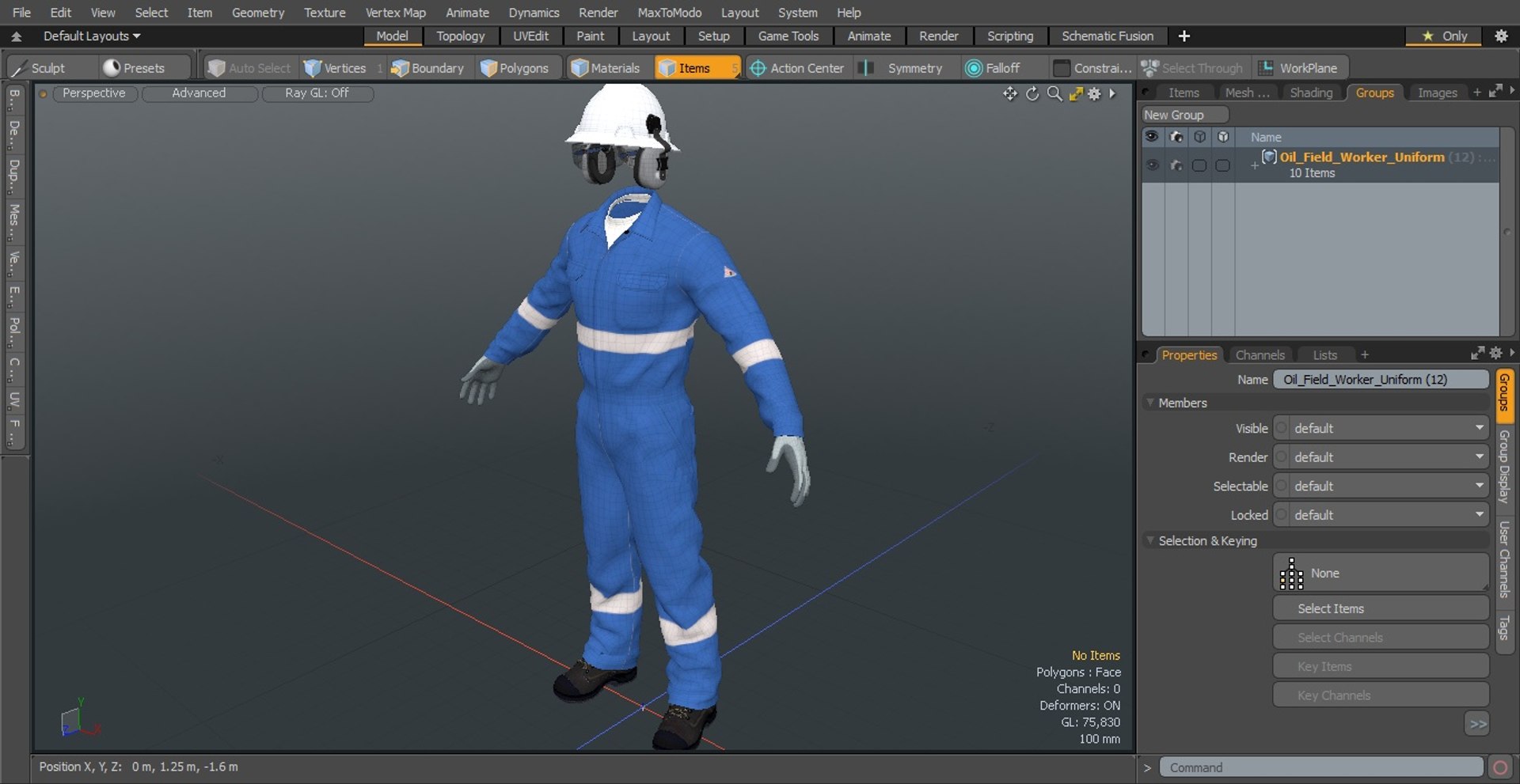 Oil Field Worker Uniform model - TurboSquid 1792900