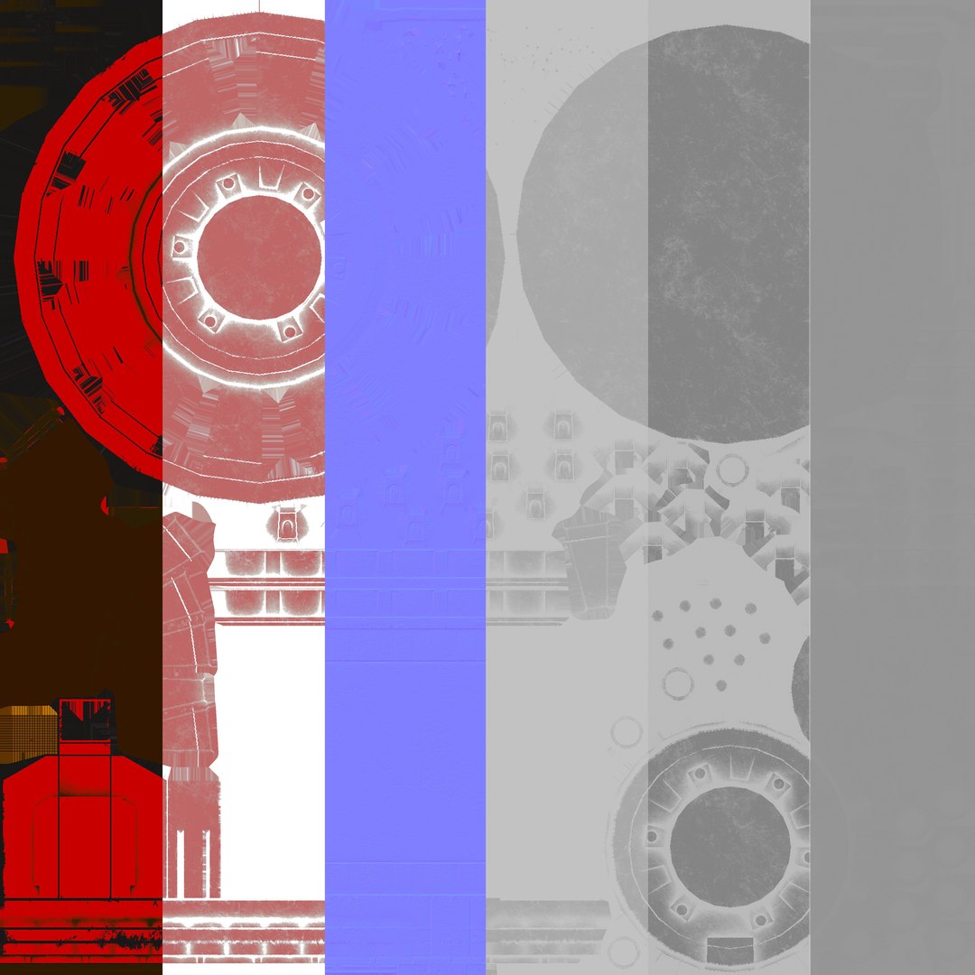 3d sci-fi element model