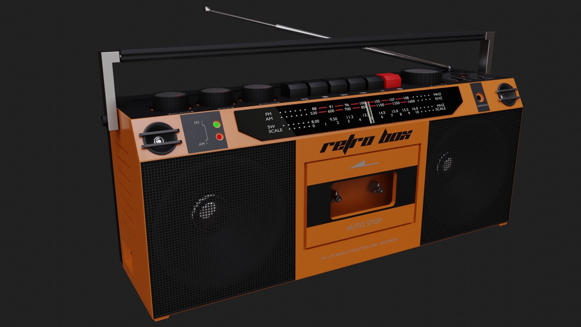 3D Boombox Retro Cassette Player 03 - TurboSquid 1862856