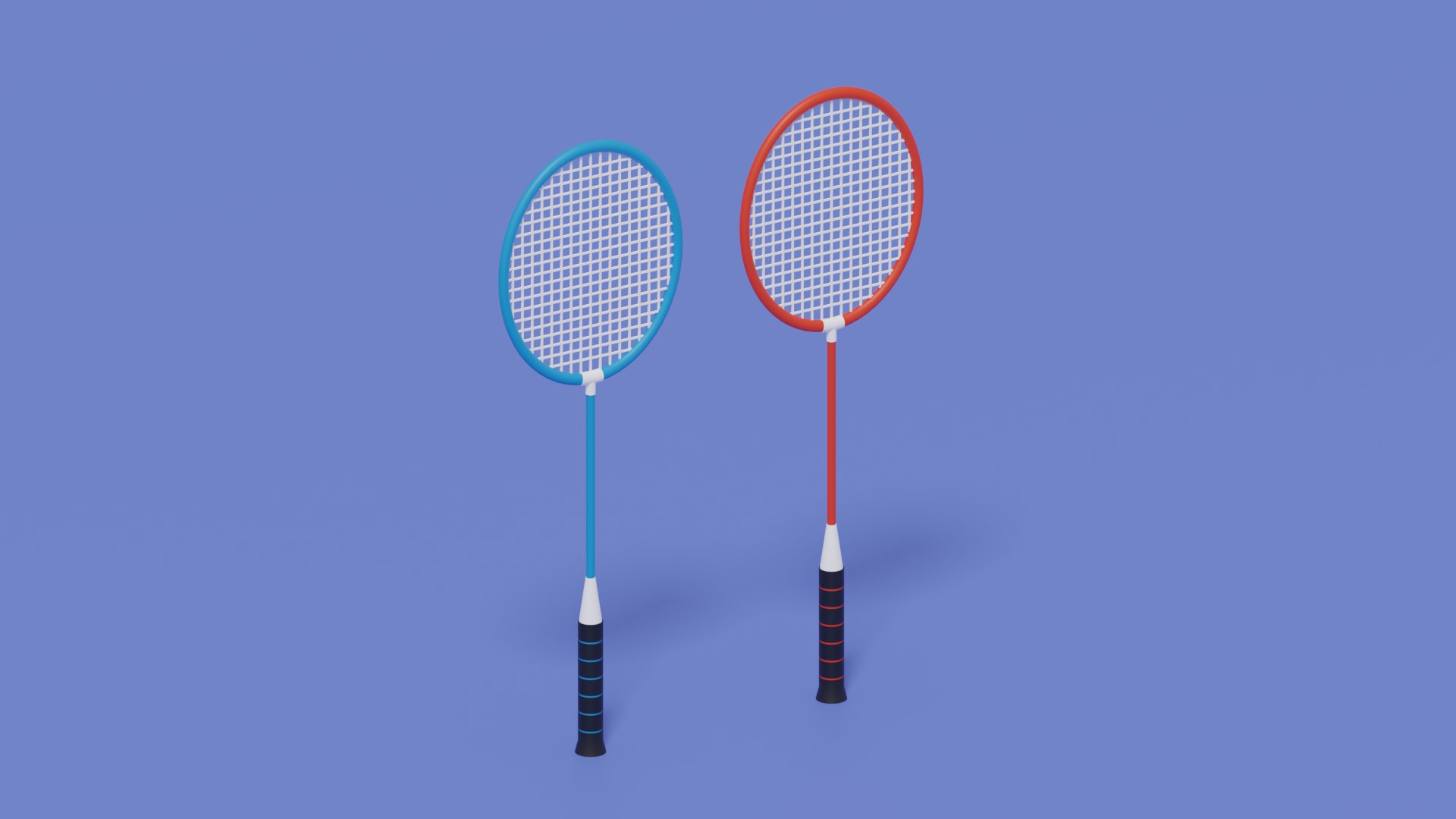 Cartoon Badminton Racket Model - TurboSquid 2229474