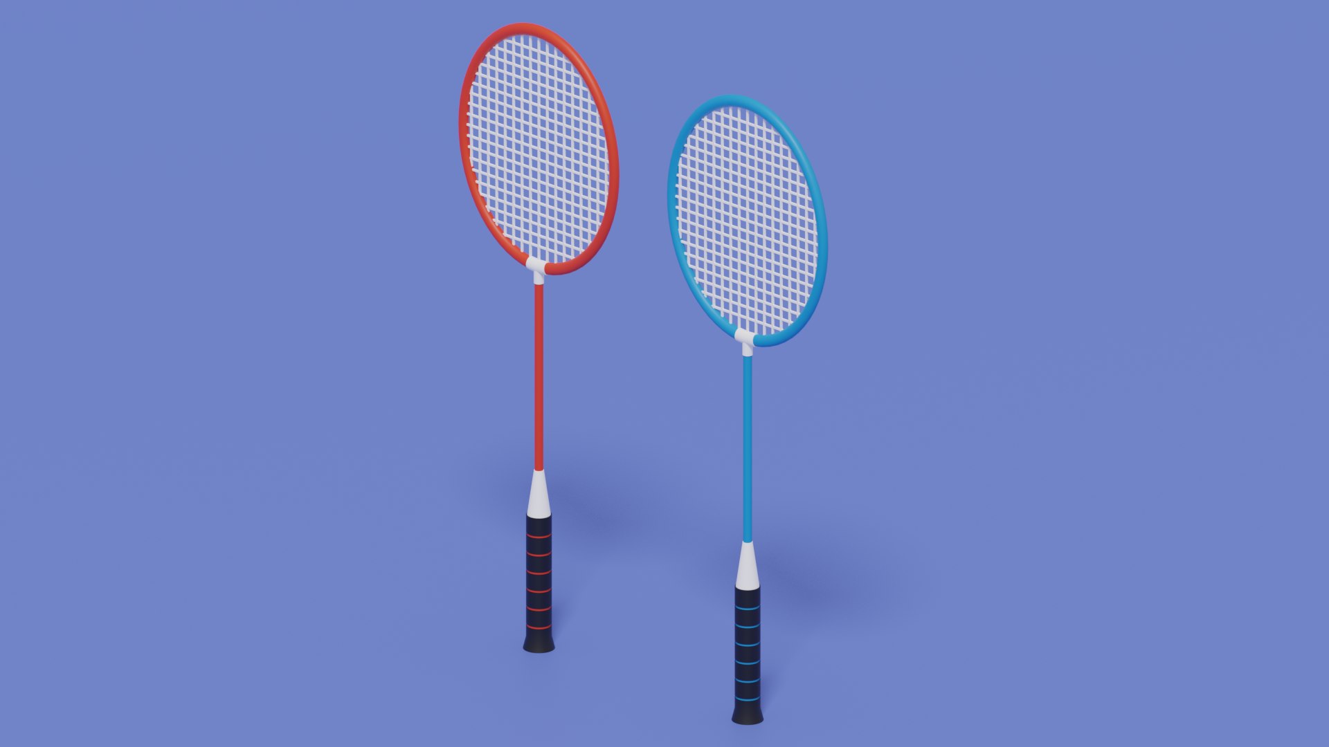 Cartoon Badminton Racket Model - TurboSquid 2229474
