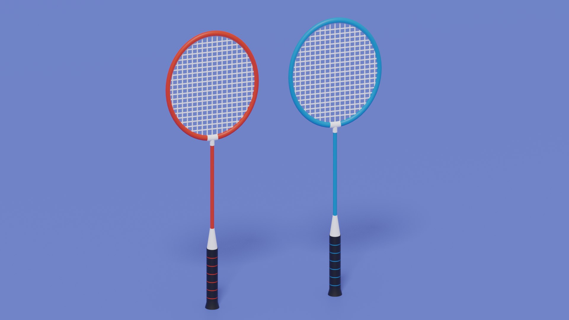 Cartoon Badminton Racket Model - TurboSquid 2229474