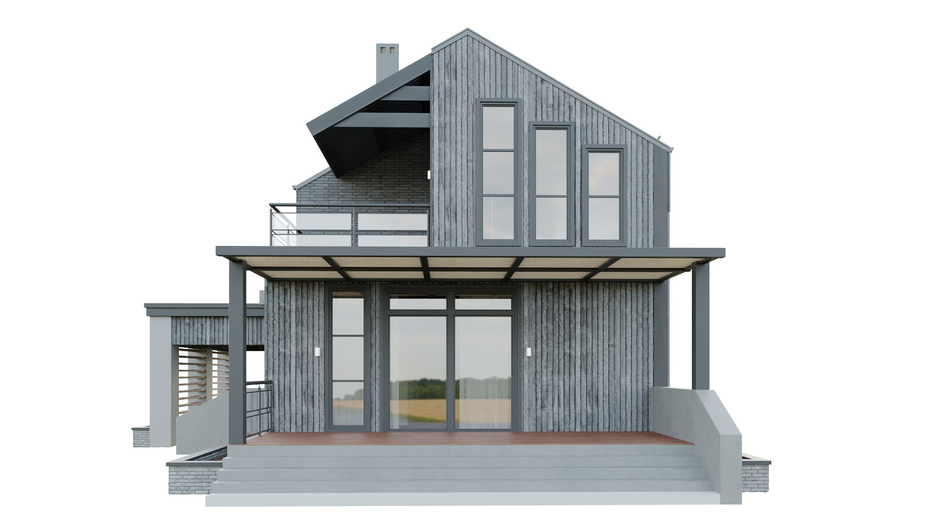 Modern Country House Model - TurboSquid 1778757