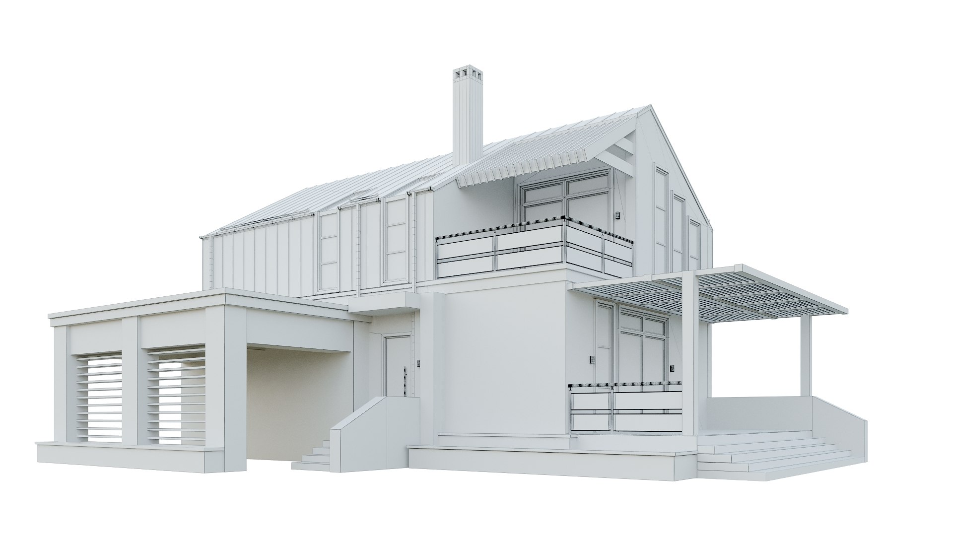 Modern Country House Model - TurboSquid 1778757