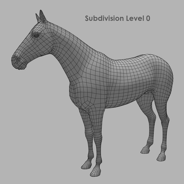 3d model realistic horse