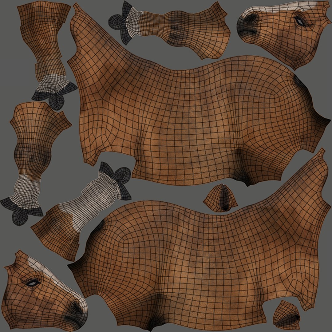 3d model realistic horse