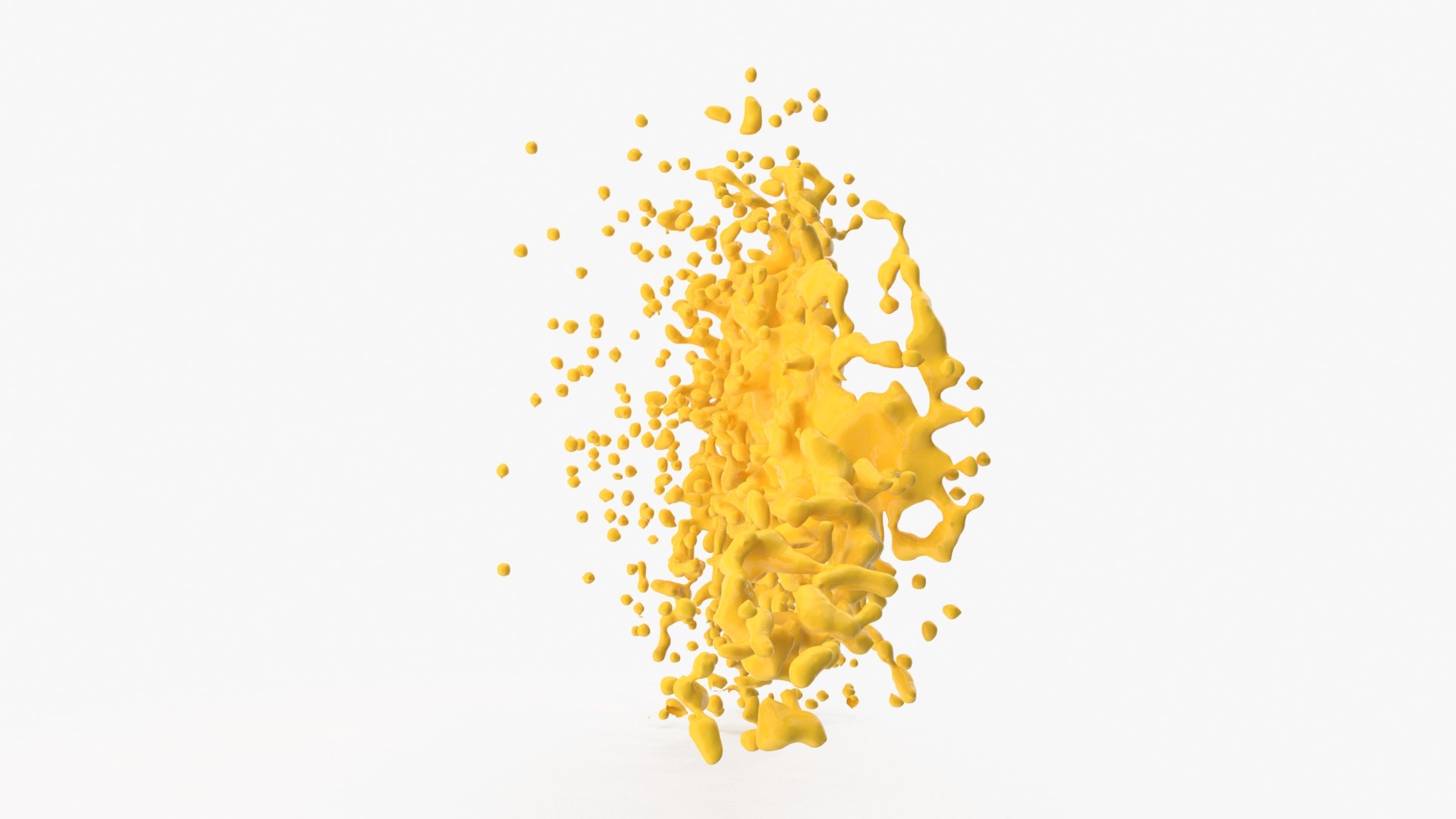 3D Yellow Splash 11 Model - TurboSquid 1872446