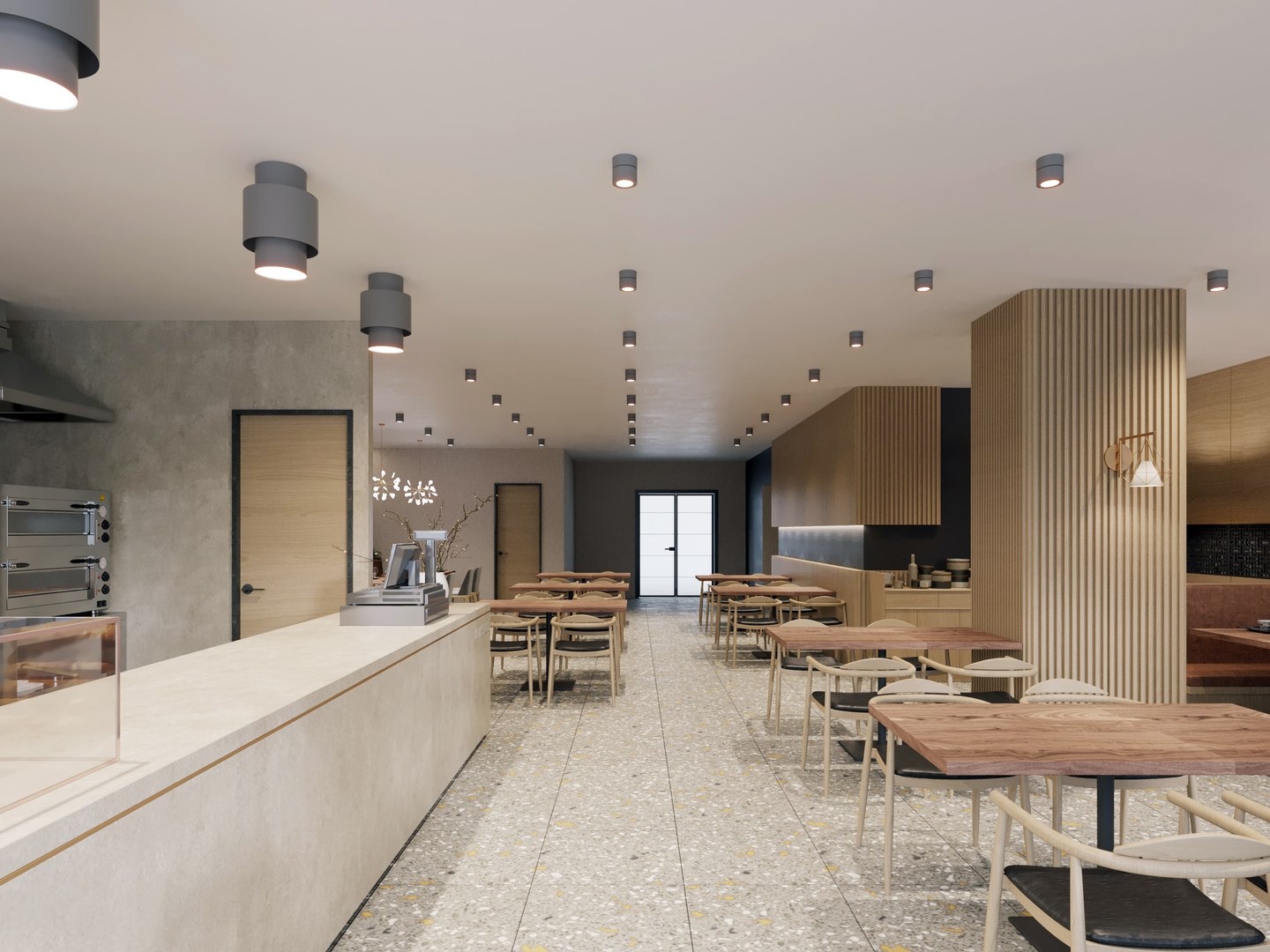 Fast Food Interior 3D Scene High-Quality Corona Render Ready 3D Model ...