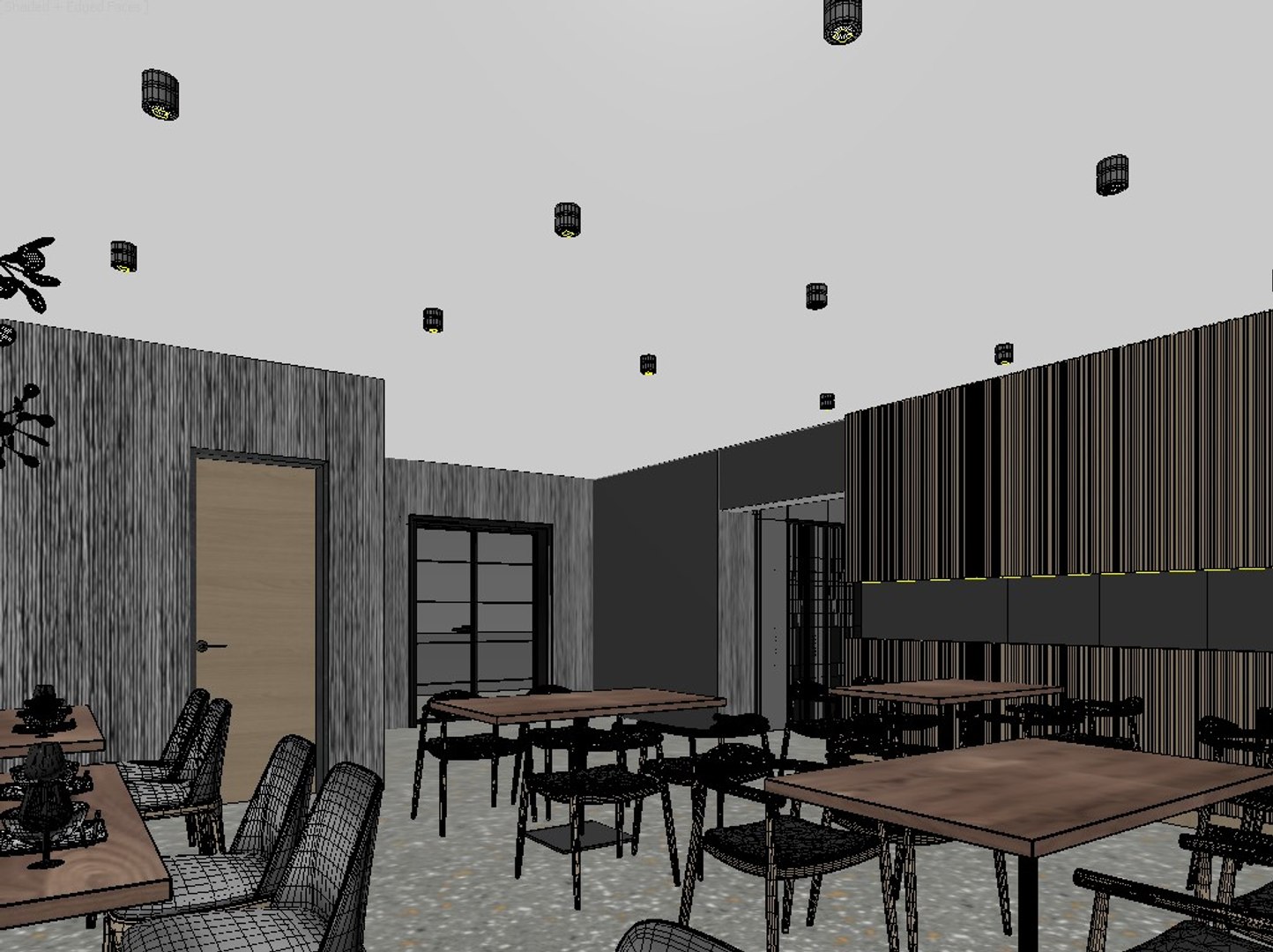 Fast Food Interior 3D Scene High-Quality Corona Render Ready 3D Model ...