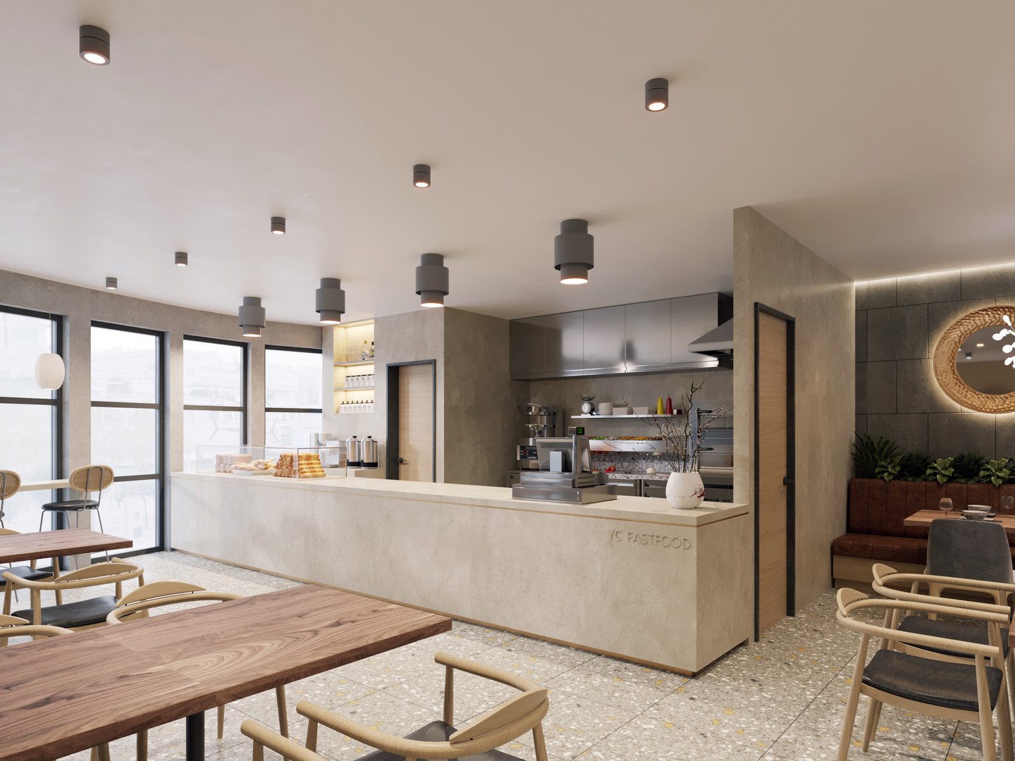Fast Food Interior 3D Scene High-Quality Corona Render Ready 3D Model ...