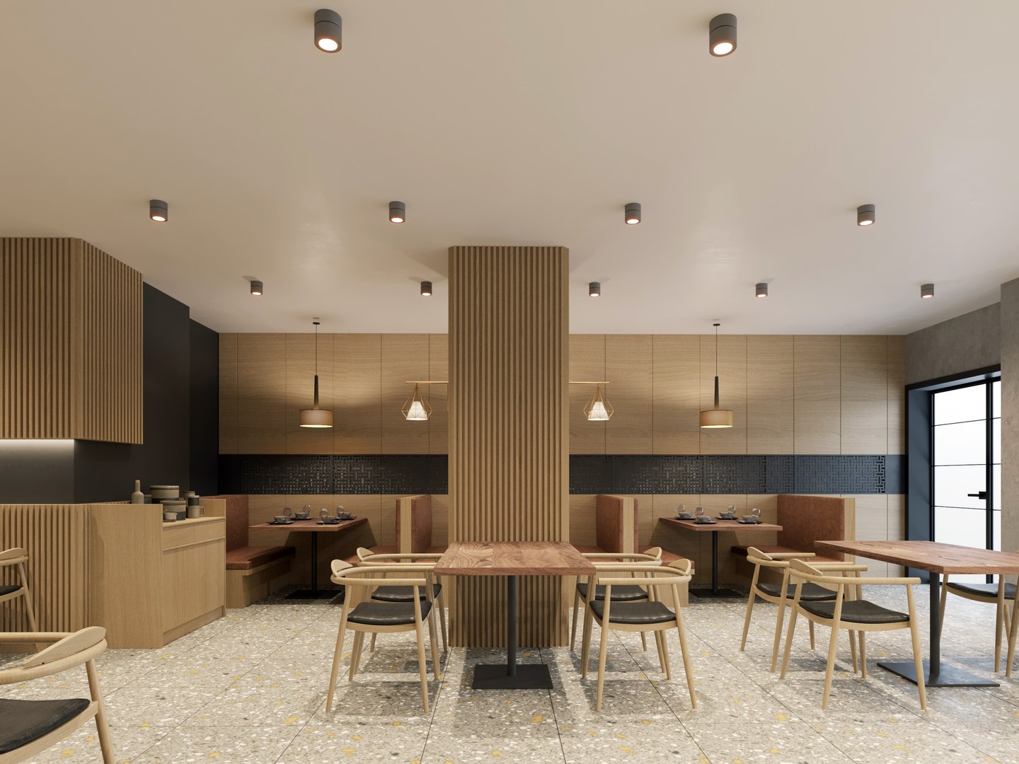 Fast Food Interior 3D Scene High-Quality Corona Render Ready 3D Model ...