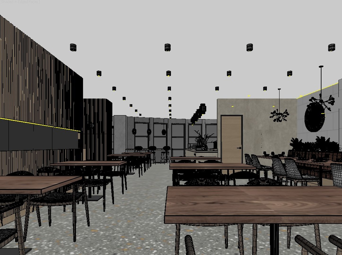 Fast Food Interior 3D Scene High-Quality Corona Render Ready 3D Model ...