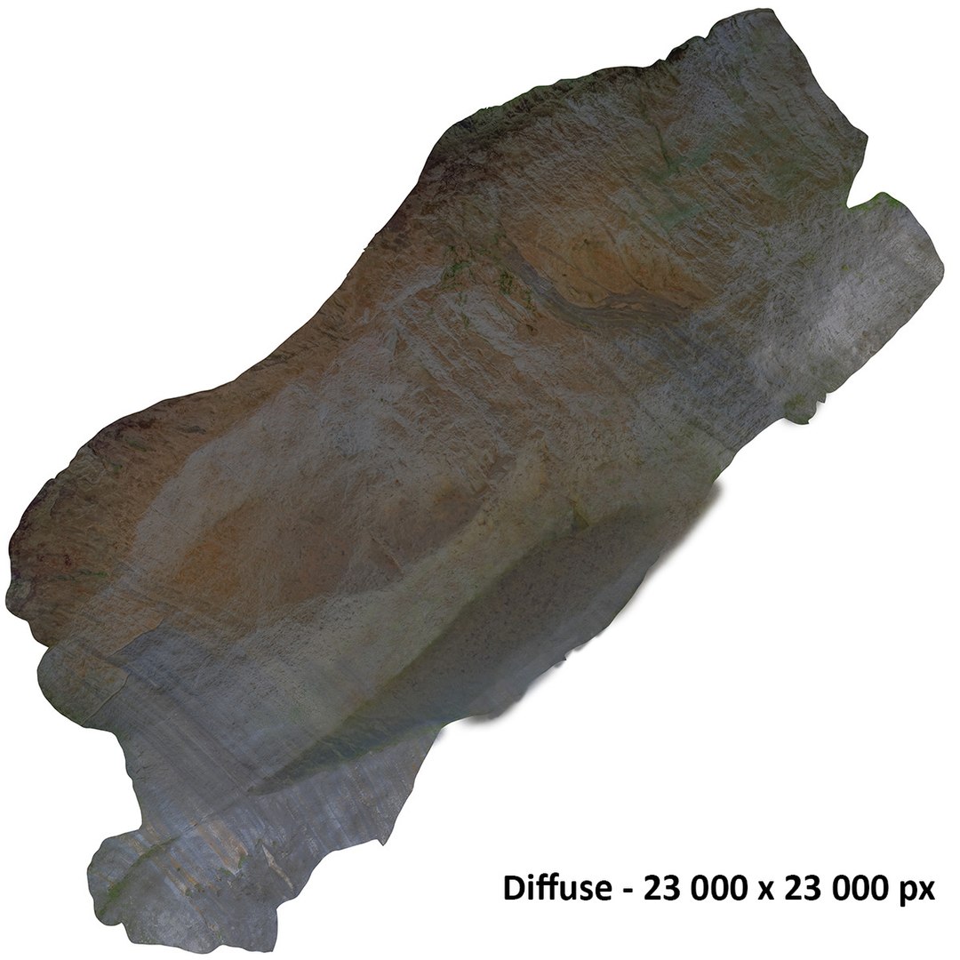 Big 55 limestone cliff 3D - TurboSquid 1573289